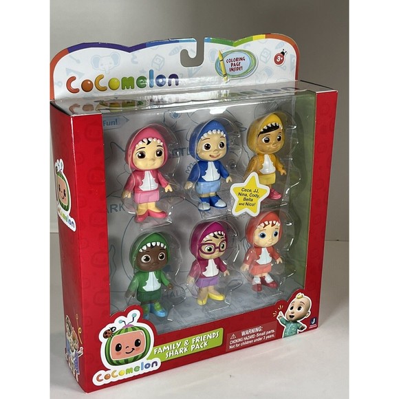 CoComelon | Toys | Cocomelon Family Friends Shark Pack Figures Jj Cece ...